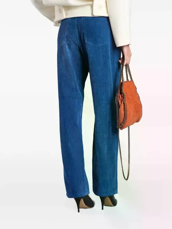 Stella McCartney Corduroy-effect Straight-leg Trousers