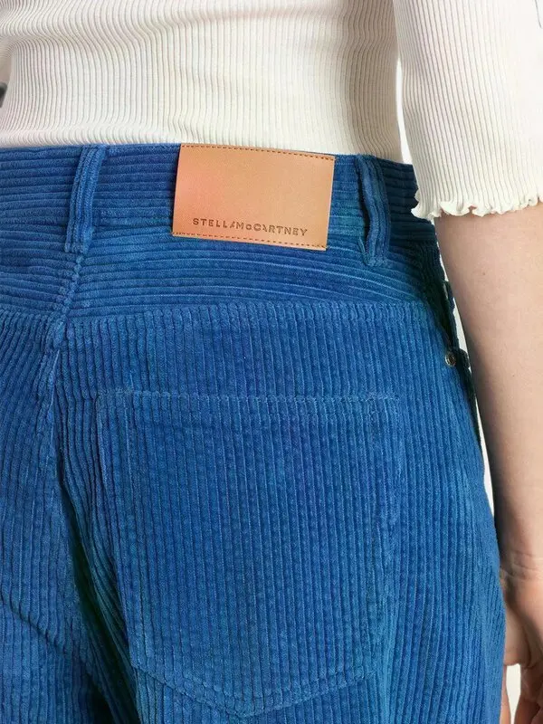 Stella McCartney Corduroy-effect Straight-leg Trousers