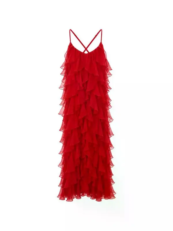 MONARH Ruffled Tiered Maxi Dress