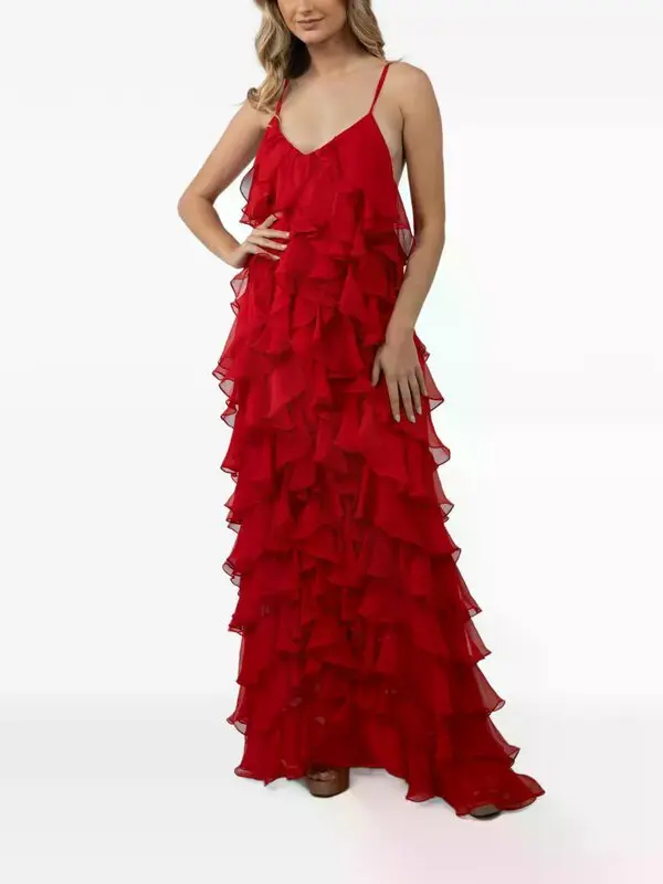 MONARH Ruffled Tiered Maxi Dress