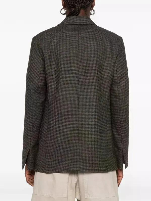 Closed Check-pattern Single-breasted Blazer