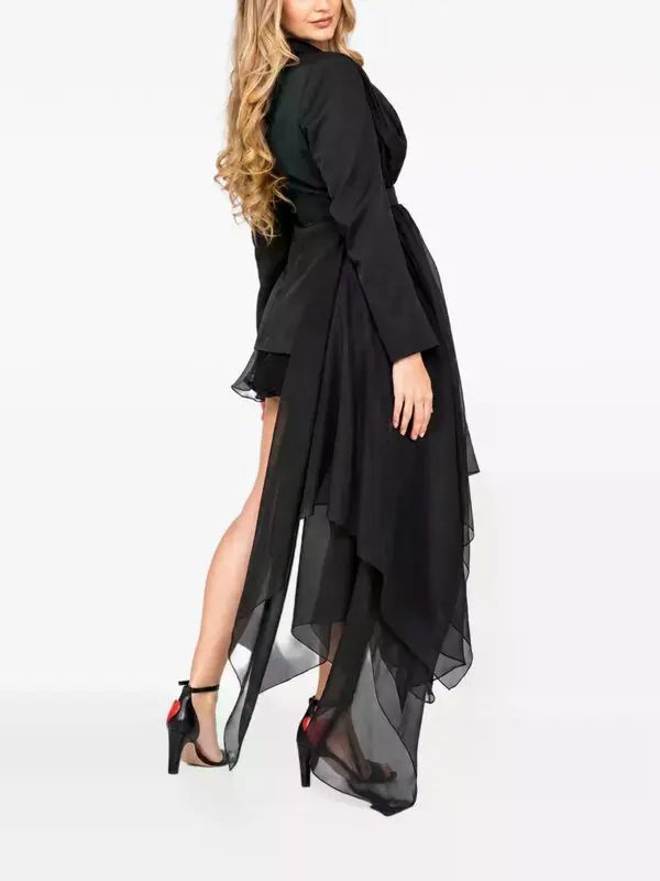 MONARH Gathered Asymmetric-panel Blazer