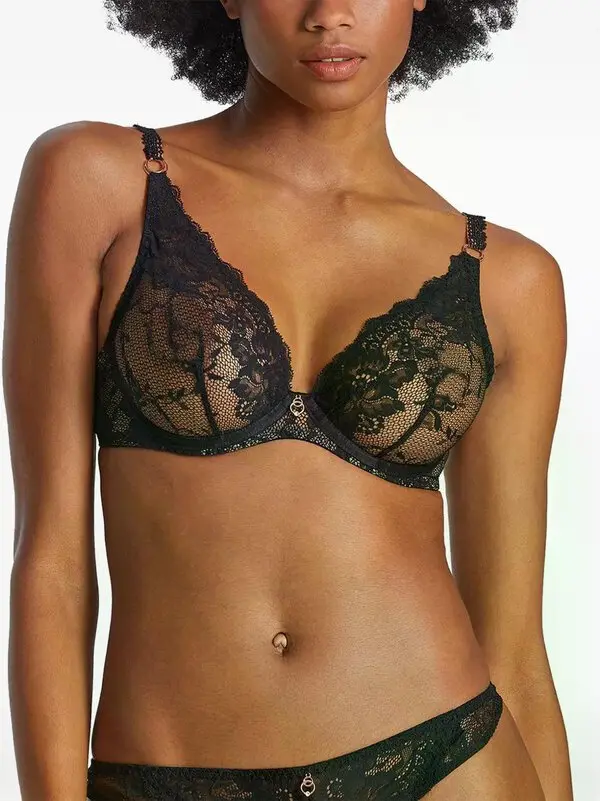 AUBADE Night Bird Floral-lace Triangle Bra