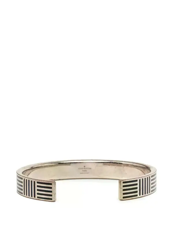 LOUIS VUITTON 2016 Brass Damier Colors Cuff Bracelet Costume Bracelet