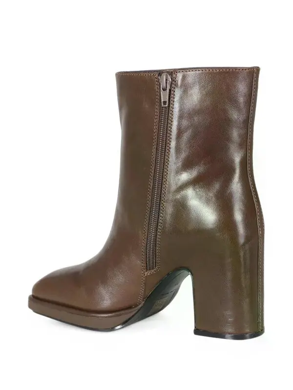 PALOMA BARCELO Square-toe Leather Ankle Boots