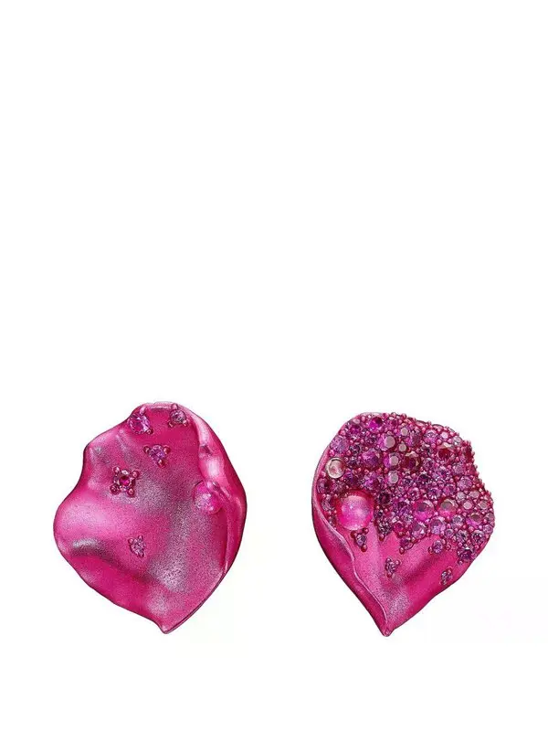 ANABELA CHAN Rosa Petal Sapphire And Topaz Earrings - Silver