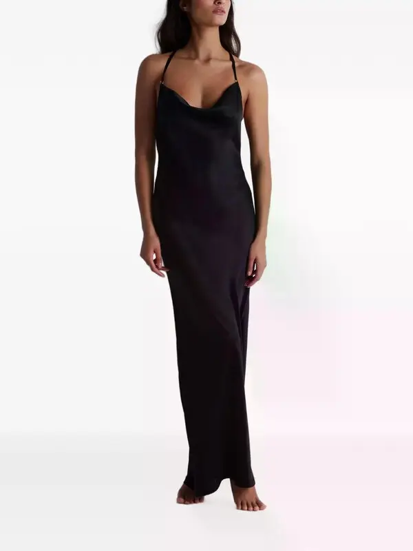 AUBADE Midnight Storm Embroidered Silk Nightdress