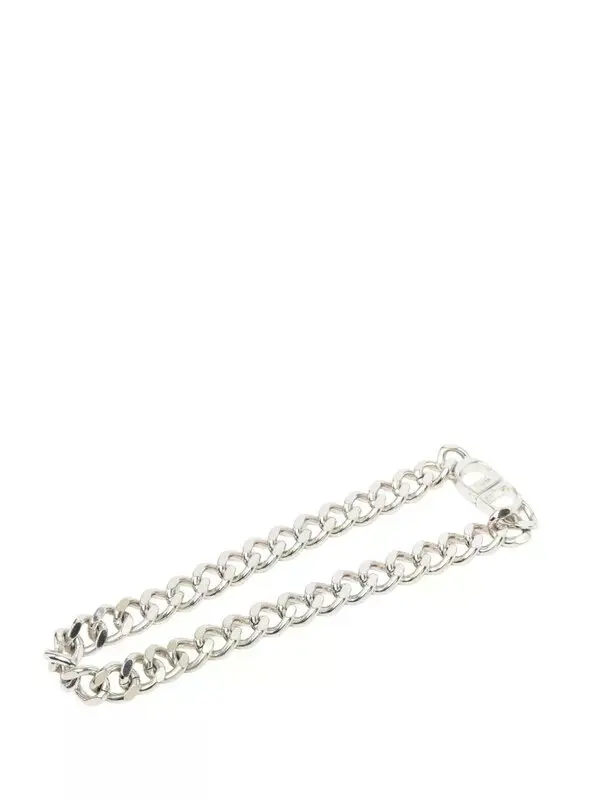 Dior 2000-2026 Brass Cd Icon Chain Link Necklace Costume Necklace - Silver