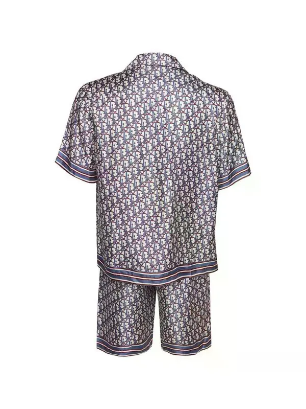 Dior Pixel Oblique Print Silk Set