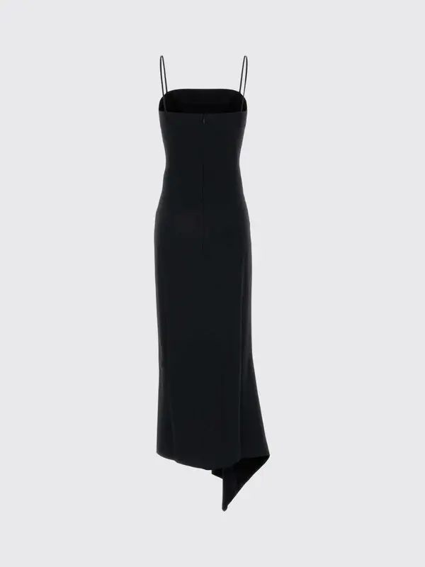 Givenchy Midi Cocktail Dress In Cady With A Square Neckline And Asymmetric Hem