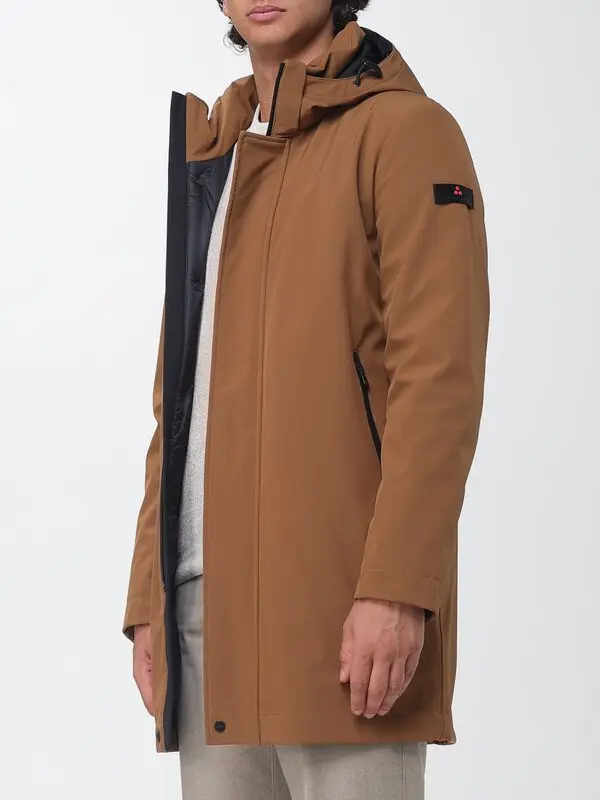 Peuterey Albali Short Hooded Windbreaker Jacket With Primaloft® Padding - Walnut