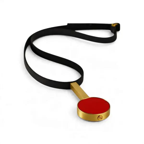 SVETLANA VUKOV Solar Loop Necklace - Red