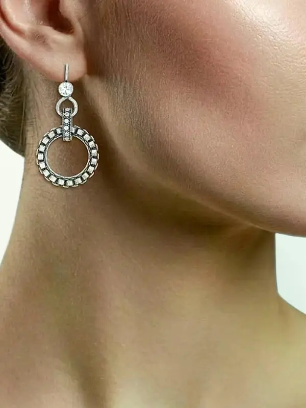 KONPLOTT Rings & Rhythm Crystal-embellished Drop Earrings