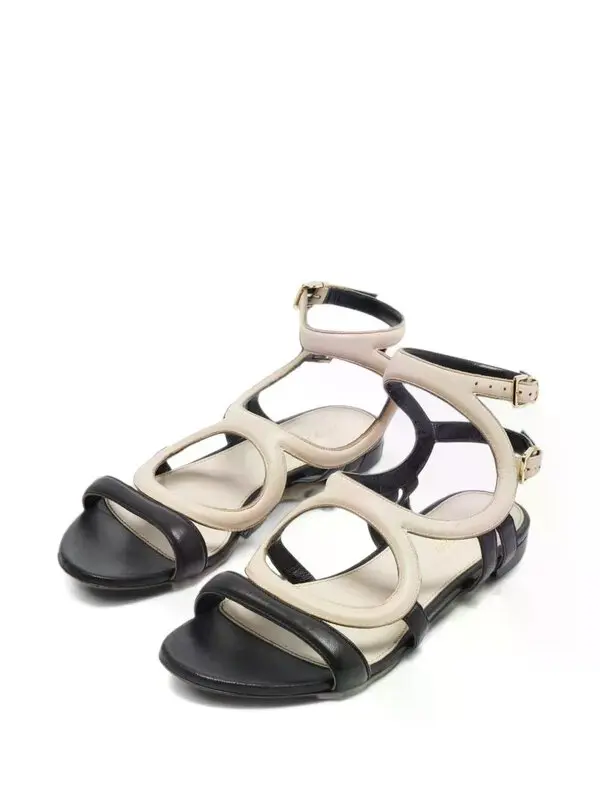 SERGIO ROSSI Padded Ankle-strap Flat Sandals