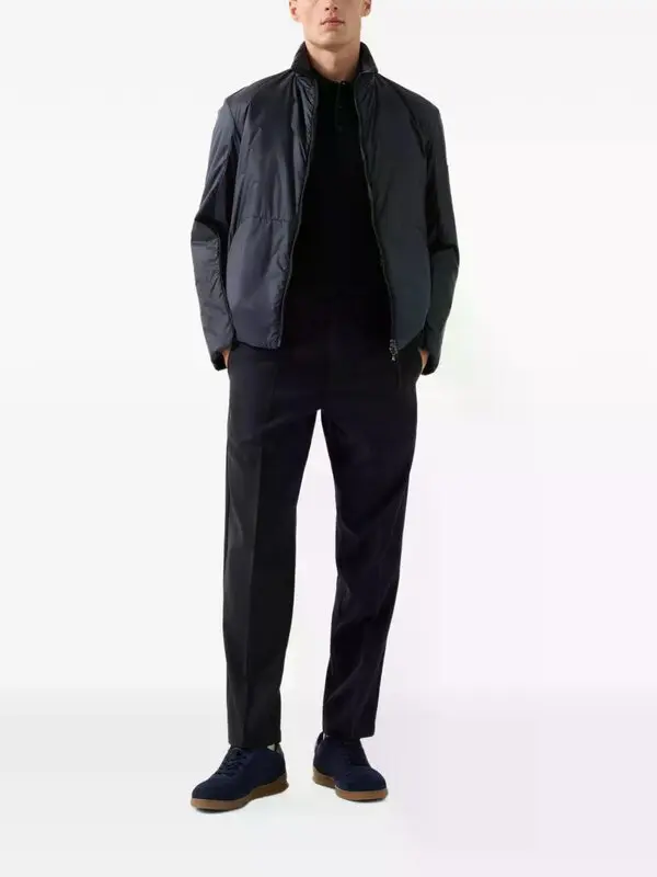 Bogner Tobias Ribbed-knit Polo Shirt