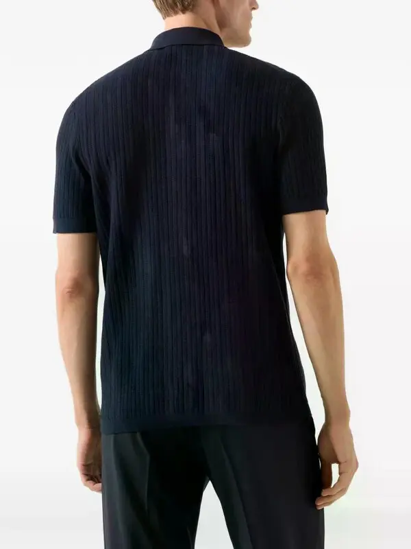 Bogner Tobias Ribbed-knit Polo Shirt