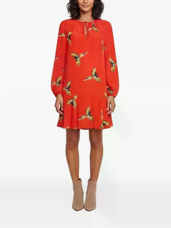Diane Von Furstenberg Bird-print Mini Dress