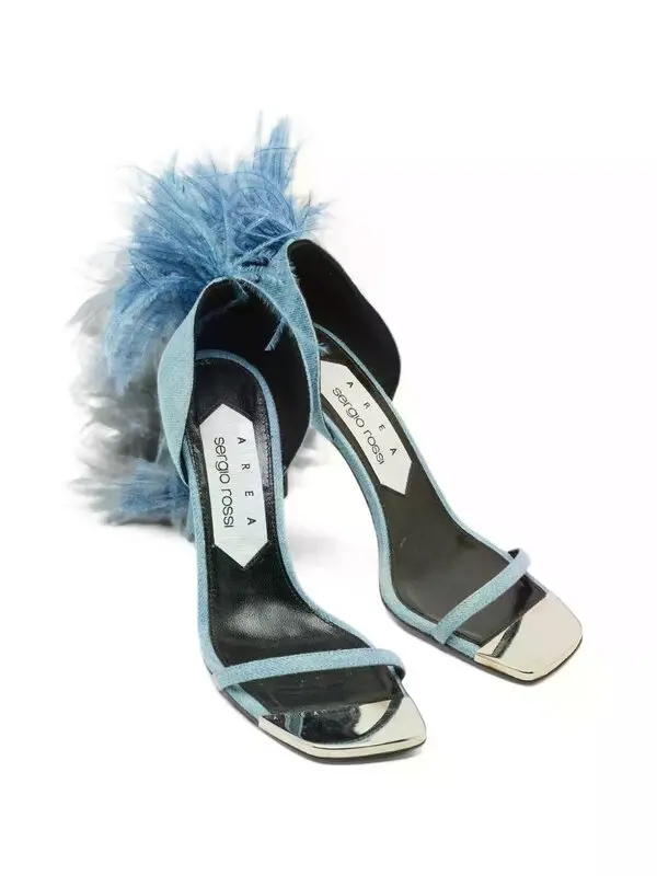 SERGIO ROSSI Amazona Denim Sandals
