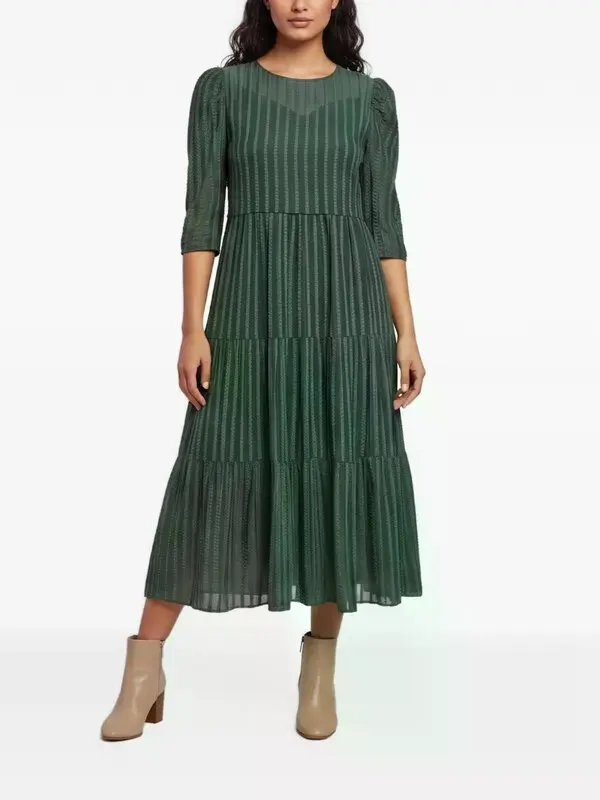 See By Chloé Striped Tiered Midi Dress