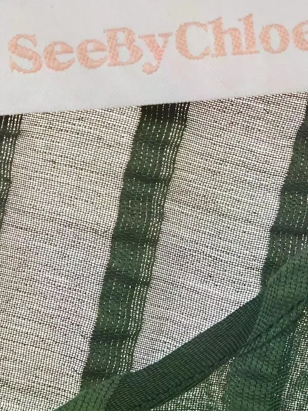 See By Chloé Striped Tiered Midi Dress