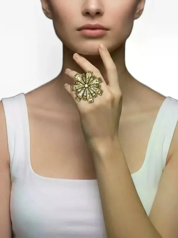 KONPLOTT Spikes And Pearls Crystal-embellished Rings