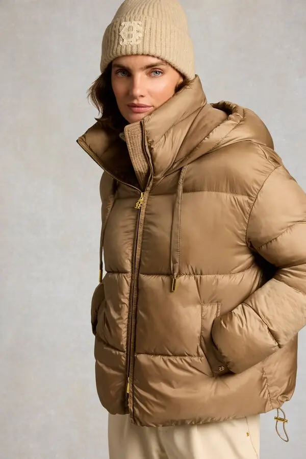 Holland Cooper Hooded Baffled Jacket Whi