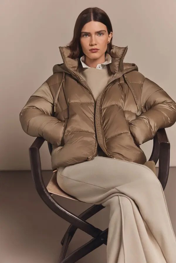 Holland Cooper Hooded Baffled Jacket Whi