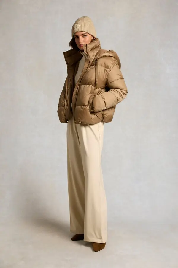 Holland Cooper Hooded Baffled Jacket Whi