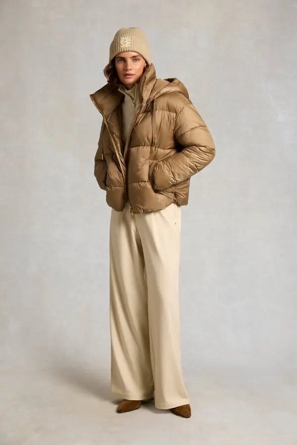 Holland Cooper Hooded Baffled Jacket Whi