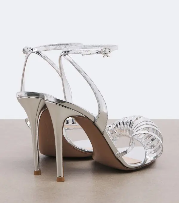 GIANVITO ROSSI Metallic Leather Sandals