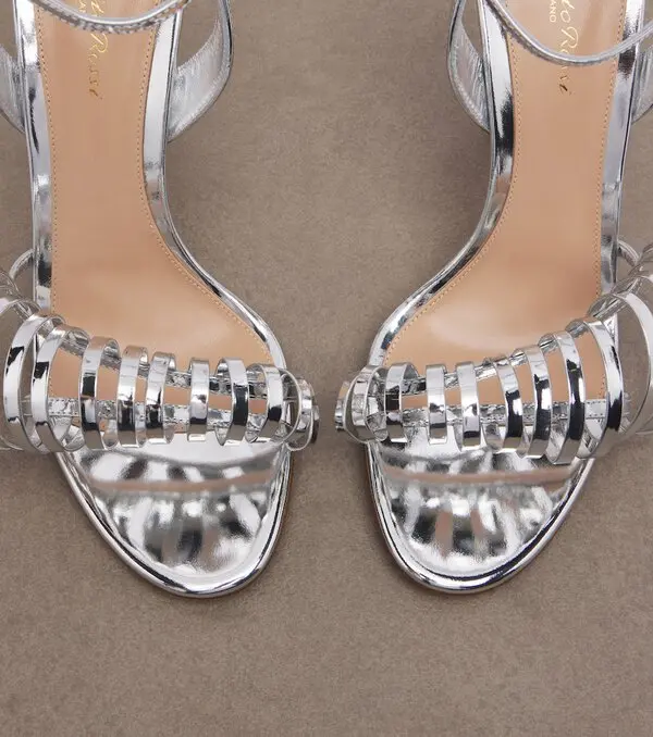 GIANVITO ROSSI Metallic Leather Sandals