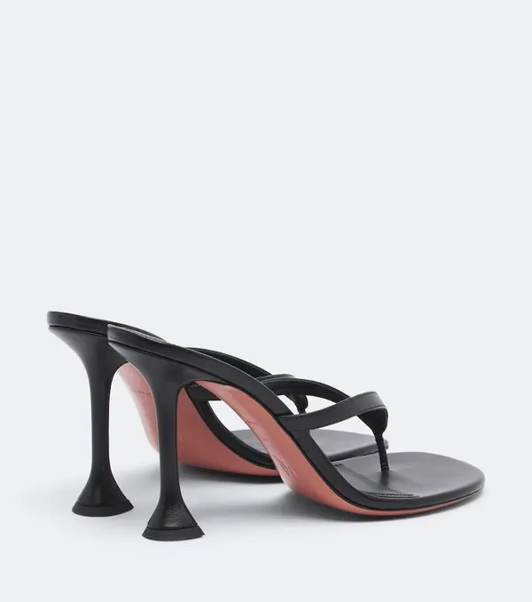 Amina Muaddi Juliette Leather Thong Sandals