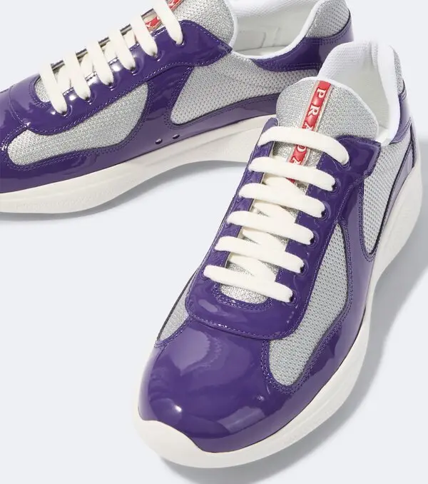 Prada America's Cup Leather-trimmed Sneakers