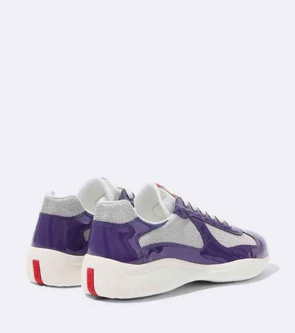 Prada America's Cup Leather-trimmed Sneakers
