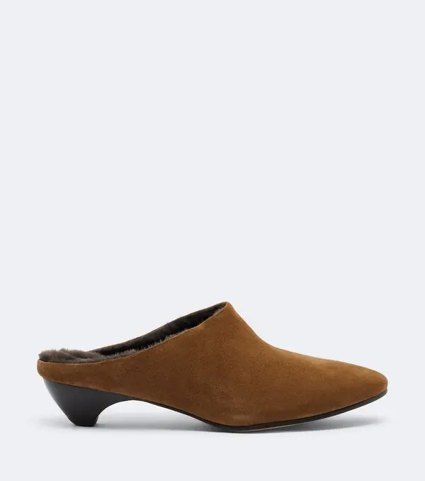 Le Monde Beryl Allegra Shearling-lined Suede Mules