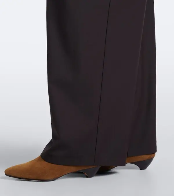 Le Monde Beryl Allegra Shearling-lined Suede Mules