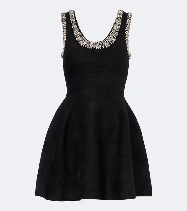 Simkhai Leona Crystal-embellished Minidress - Black