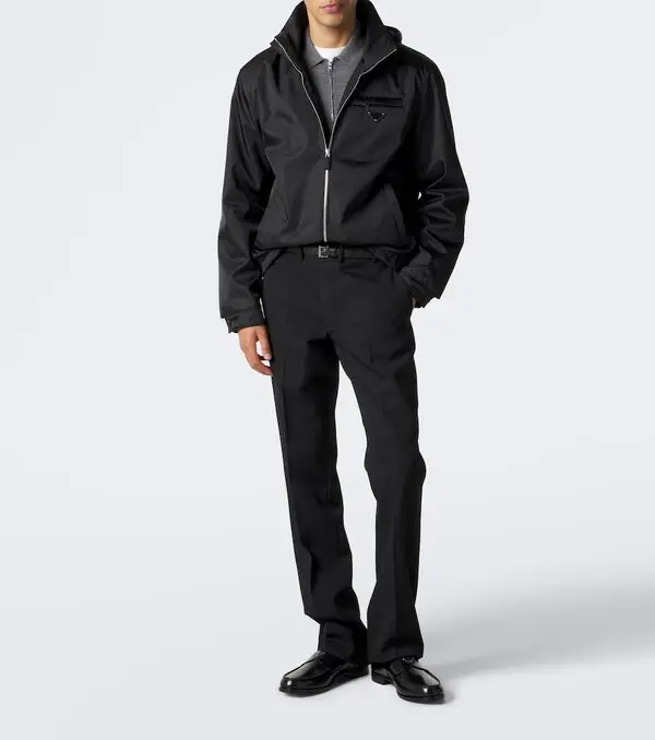 Prada Logo Leather Loafers