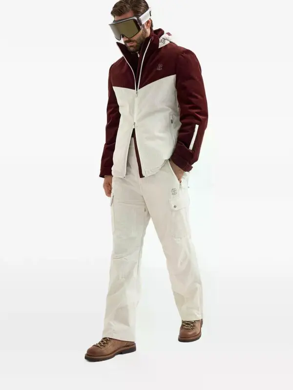 Brunello Cucinelli Comfort Silk Jersey Long Sleeve T-shirt With Embroidery - Neutrals