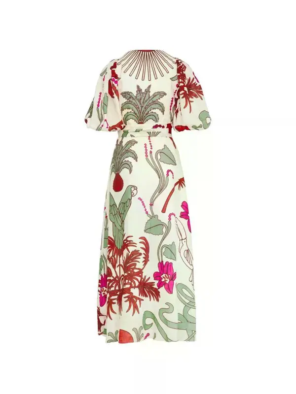 Juan De Dios Ermita Floral-print Linen Maxi Dress