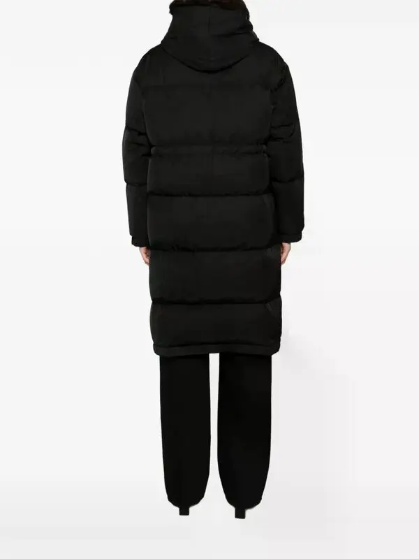 LOU ANDREA Faux Fur-trim Quilted Coat