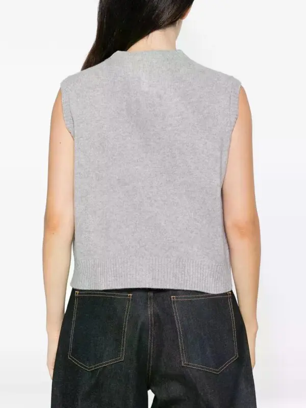 DANIELE FIESOLI Cashmere Button-up Vest - Grey