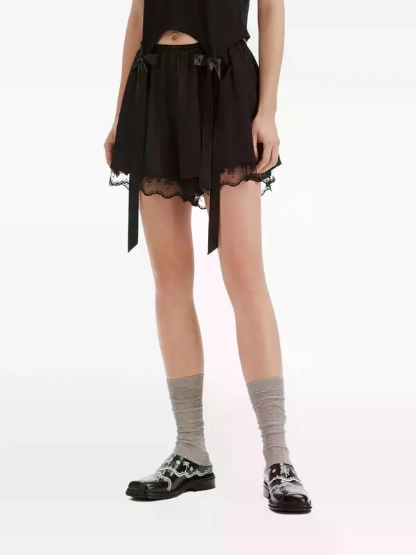 Simone Rocha Negligee Lace-trim Bow-detail Shorts