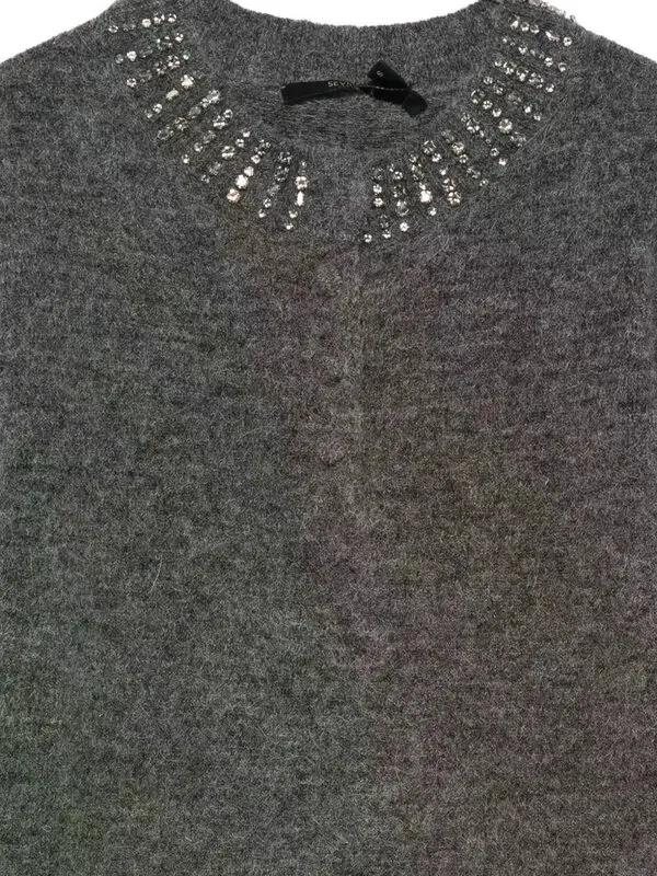 Seventy Crystal-embellished Knitted Sweater