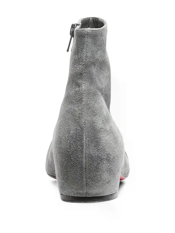 CHRISTIAN LOUBOUTIN Round-toe Zip-up Ankle Boots