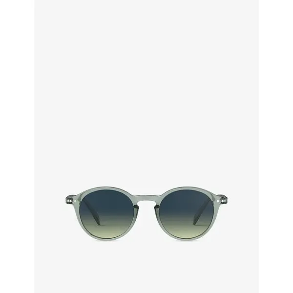 IZIPIZI D Sun Station Round-frame Acetate Sunglasses - Green