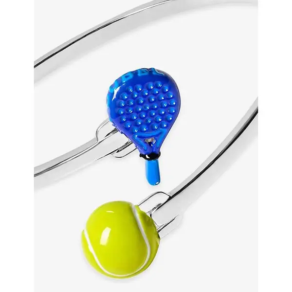 POUBEL Padel Tennis Enamelled Sterling Bangle