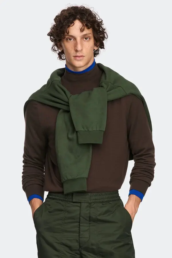 Canada Goose Wildflower Knit Mockneck Sweater - Dark Soil