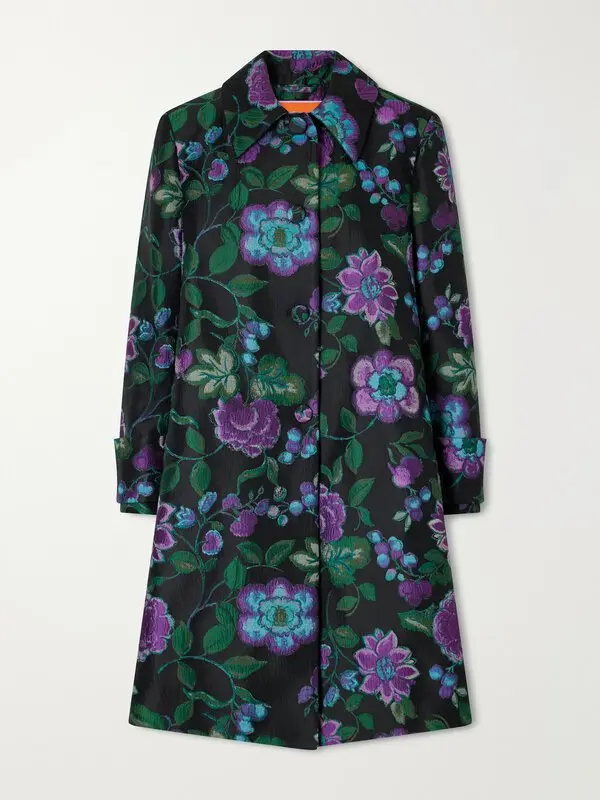 La DoubleJ Precious Floral-jacquard Coat