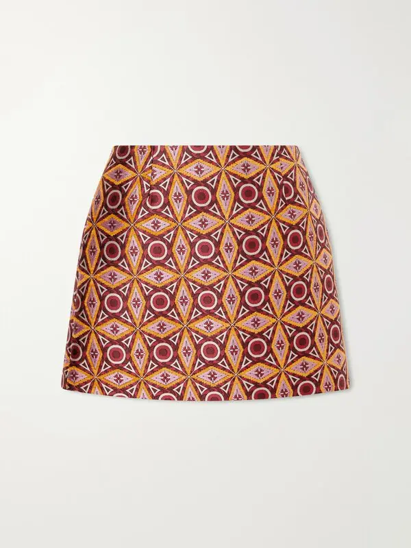 La DoubleJ Mini Baia Jacquard-twill Mini Skirt